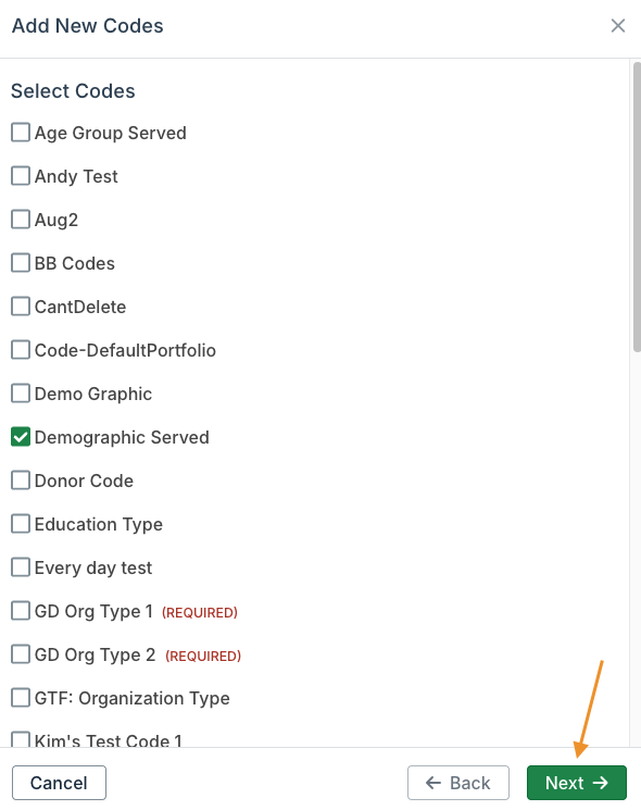 Assign Codes to Records