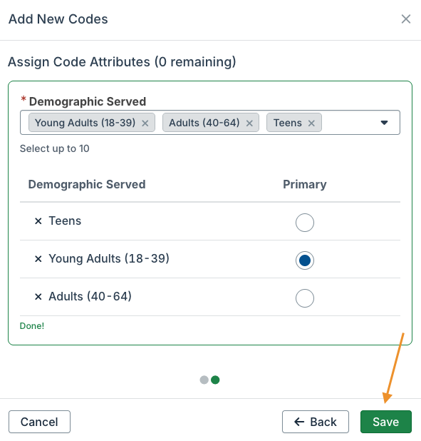 Assign Codes to Records