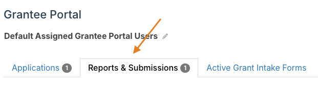 Report and Grantee Submission Intake Forms