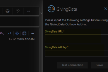 Installing the GivingData NEW Outlook Add-In (sideload)