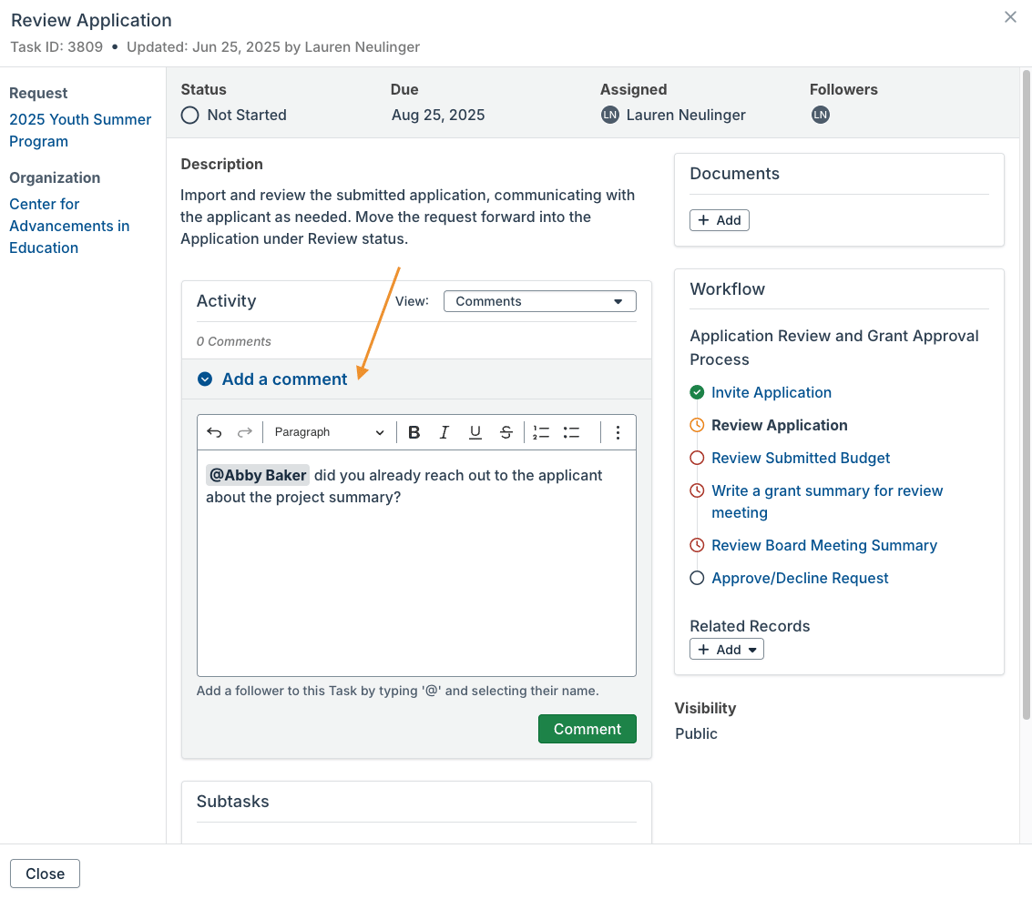 Manage Workflows and Workflow Tasks